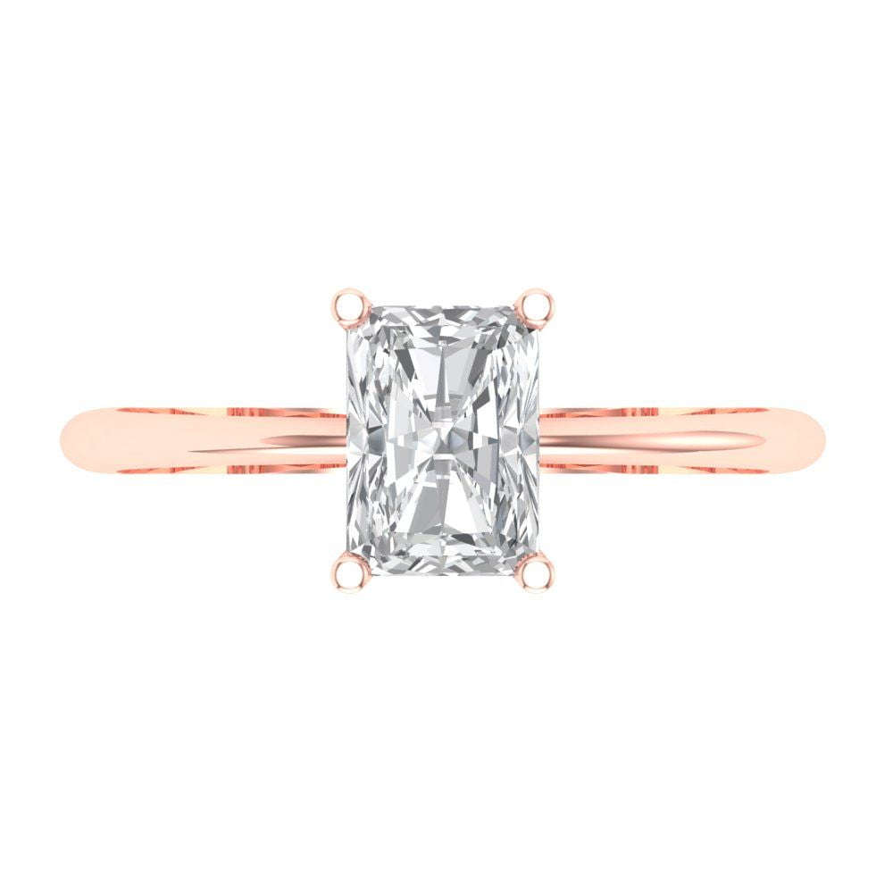 1 ctw Solitaire Anniversary Ring for Women | Radiant Cut Zirconia ...