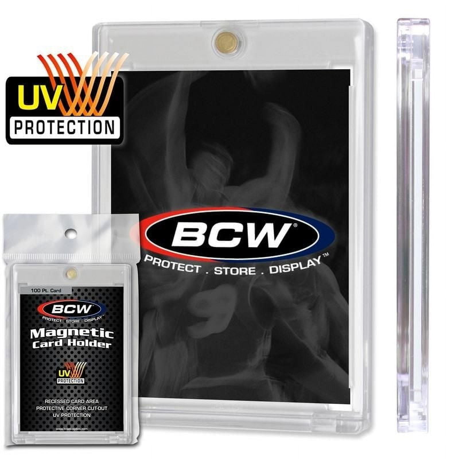 BCW Magnetic Card Holders, 100pt Standard Size, Rigid Plastic Protector ...