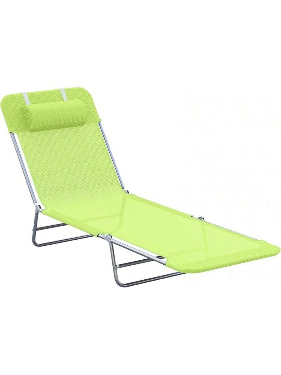 1 folding lounge chair, pool chair, outdoor sunbathing chair, with ...