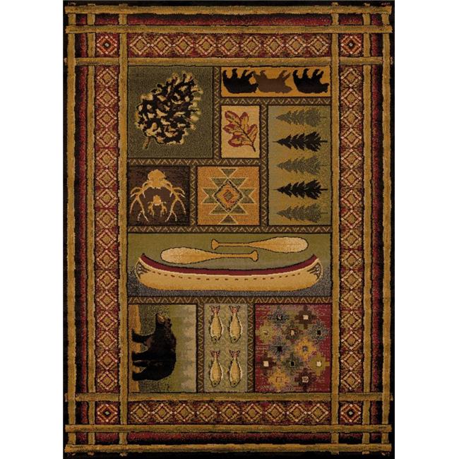 1 ft. 10 in. x 3 ft. Affinity Lodge Canvas Accent Rug, Multicolor ...