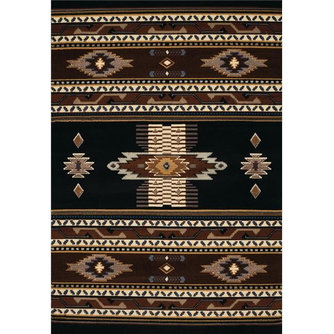 1 ft. 10 in. x 3 ft. Manhattan Phoenix Accent Rug - Black - Walmart.com