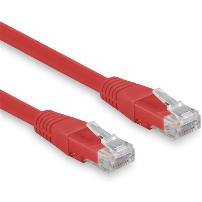 1 ft. CAT6 Red 100 Percent Copper UL Rated Molded Ethernet Cable ...