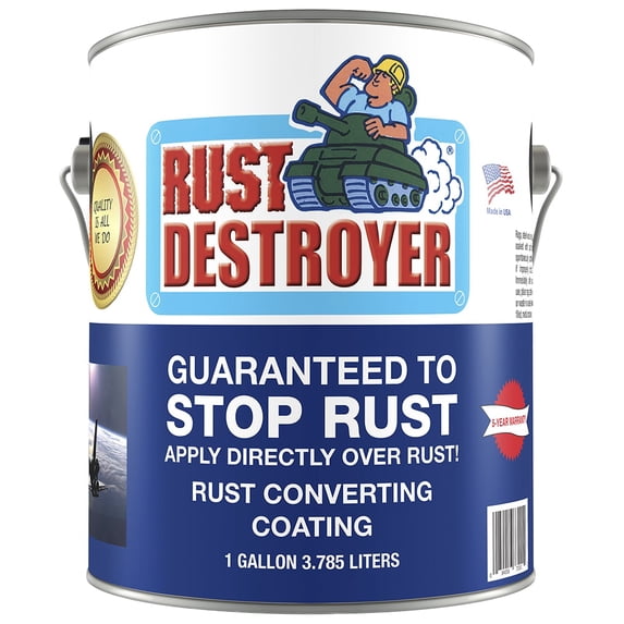 1 Gal Rust Destroyer Oil-Based Metal Primer, Spray Paint for Galvanized ...