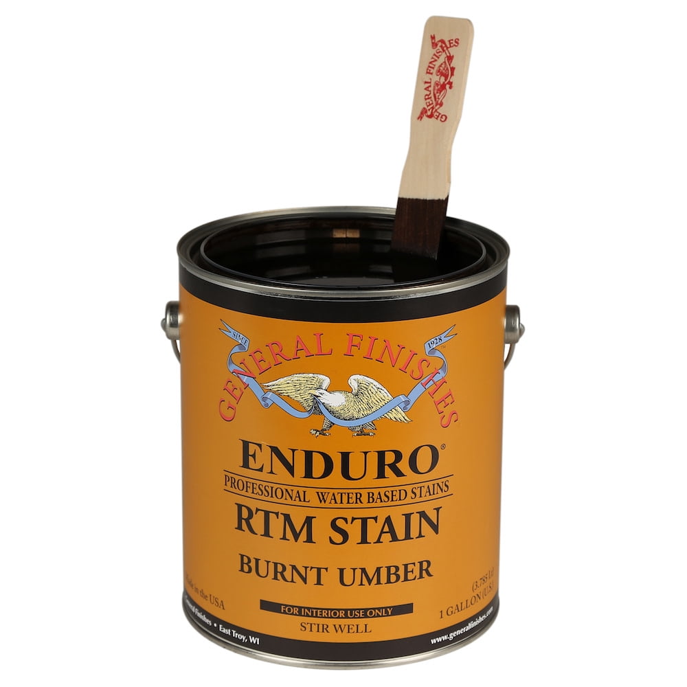 1 gal General Finishes BUGA Burnt Umber Enduro RTM Water-Based Wood ...