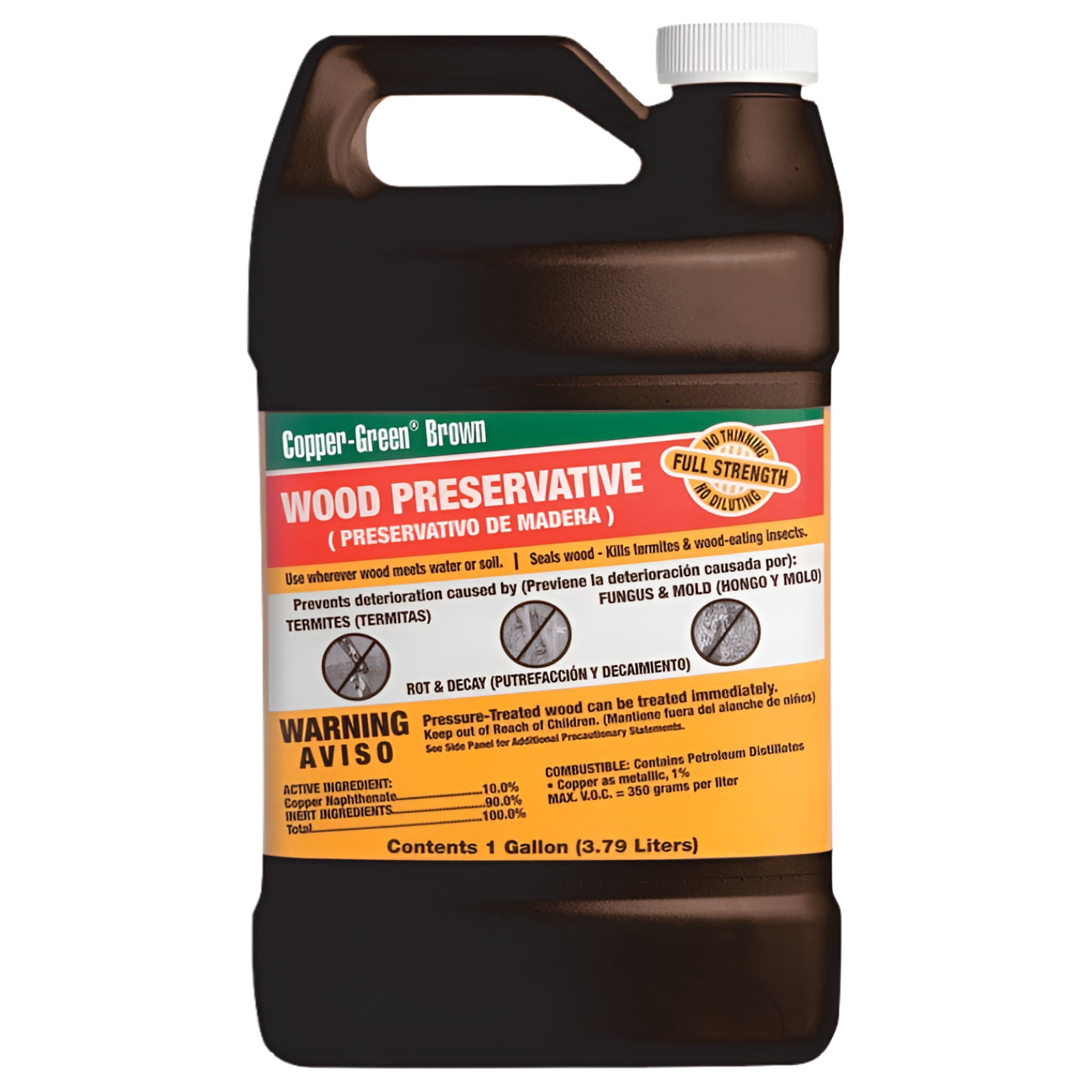 Copper-Green 1 Gallon Brown Wood Preservative, Oil-Based Exterior ...