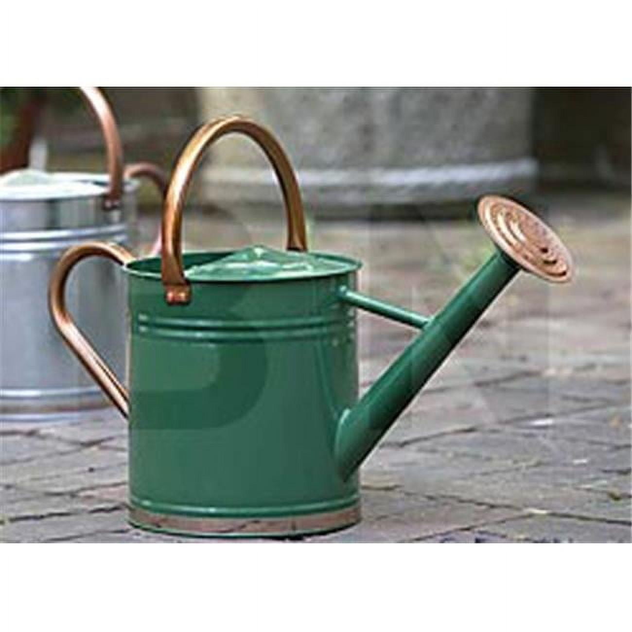 1 gal Hunter Green Galvanized Steel Watering Can - Copper Accents ...