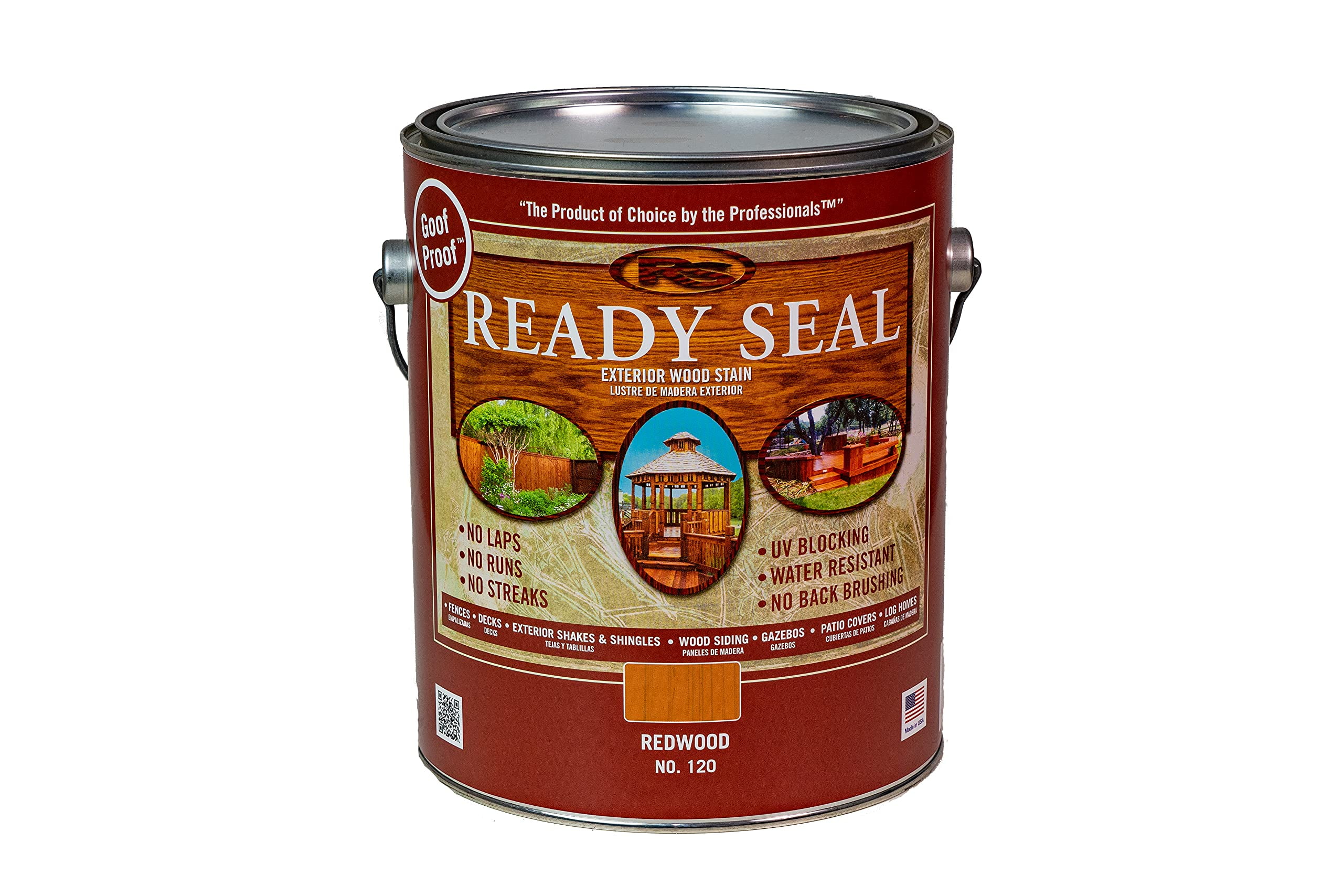 1 gal Ready Seal 120 Redwood Exterior Stain and Sealer For Wood ...