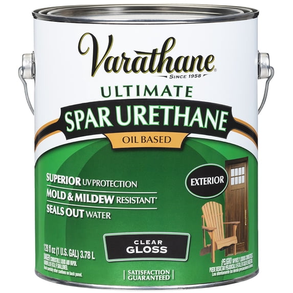 Varathane, Exterior Oil-Based Urethane, 1 gal, Clear Gloss Finish ...
