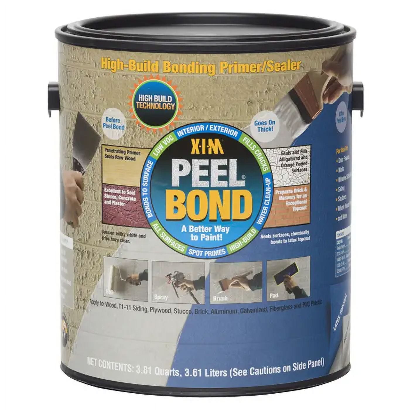 XIM Products 1 gal Clear Peel Bond Water-Based Acrylic Primer Paint ...