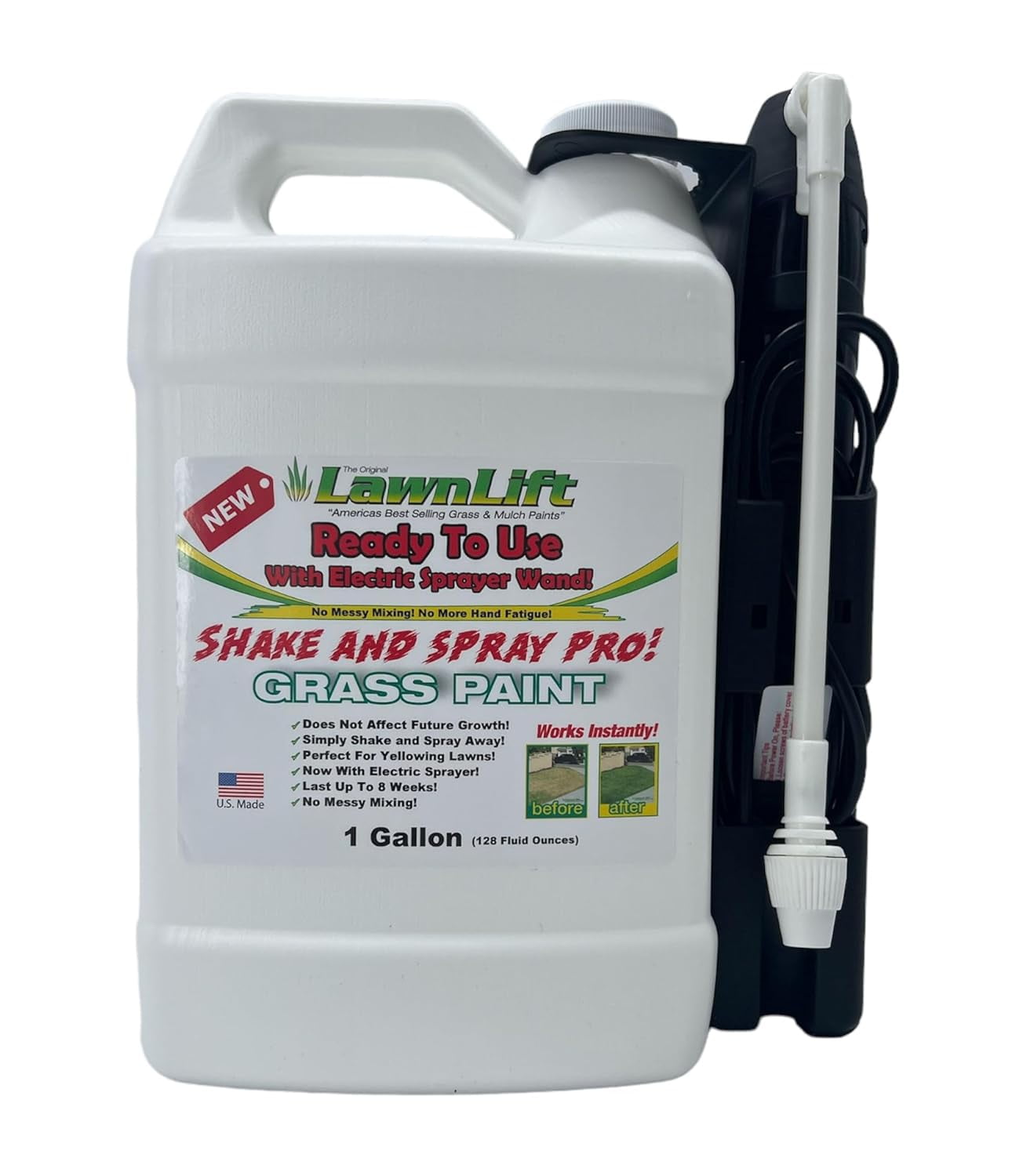1-gallon Lawnlift ready to use grass paint, shake and spray pro with ...