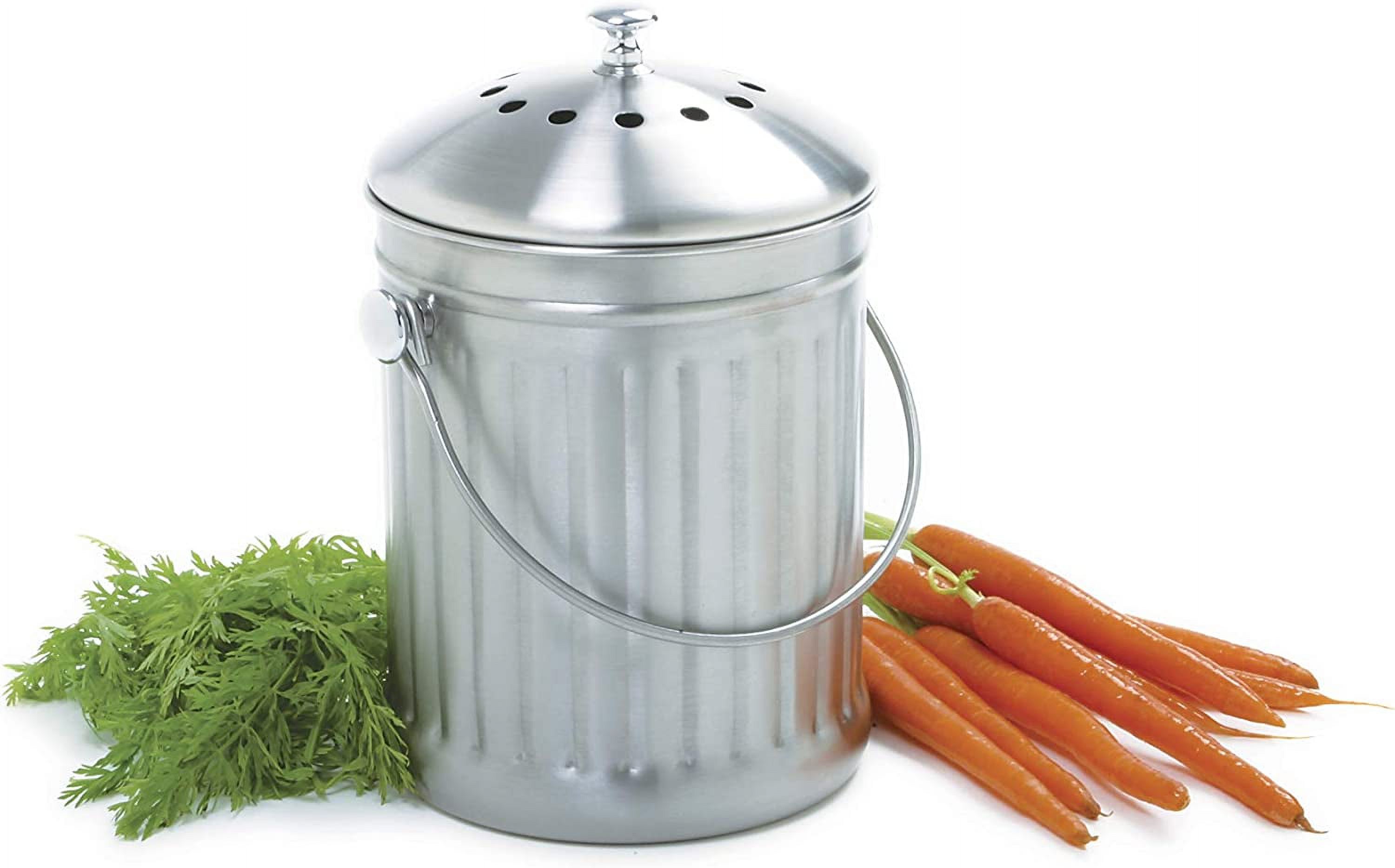 1 gallon Stainless Steel Compost Keeper - Walmart.com