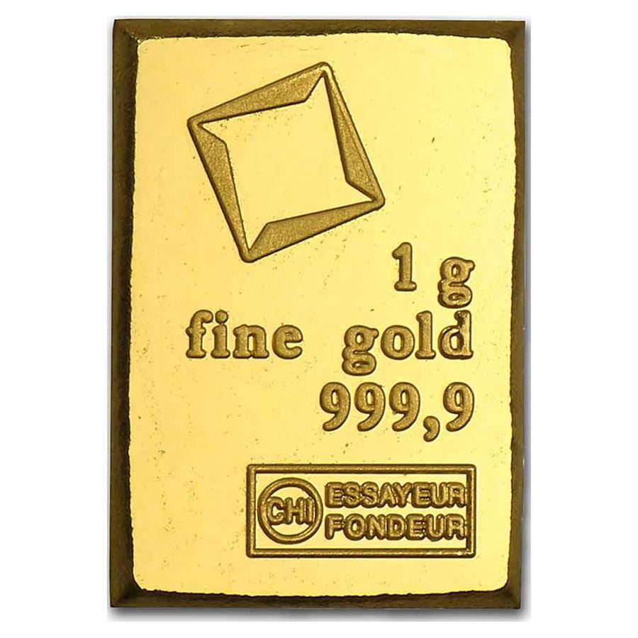 Valcambi 1 Gram Gold Bar, .9999 Fine Gold, Individually Packed, Easy ...
