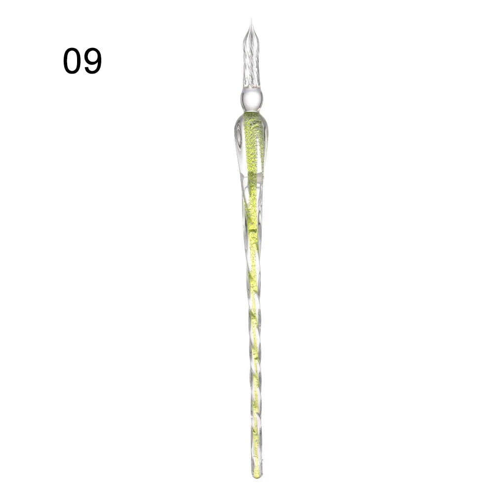 1 handmade glass light tube pen 3D glass dip pen crystal pen holder ...