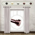 1 in. Basic Side Curtain Rod Set for 12 to 20 in. Winodws, Bronze - Set ...