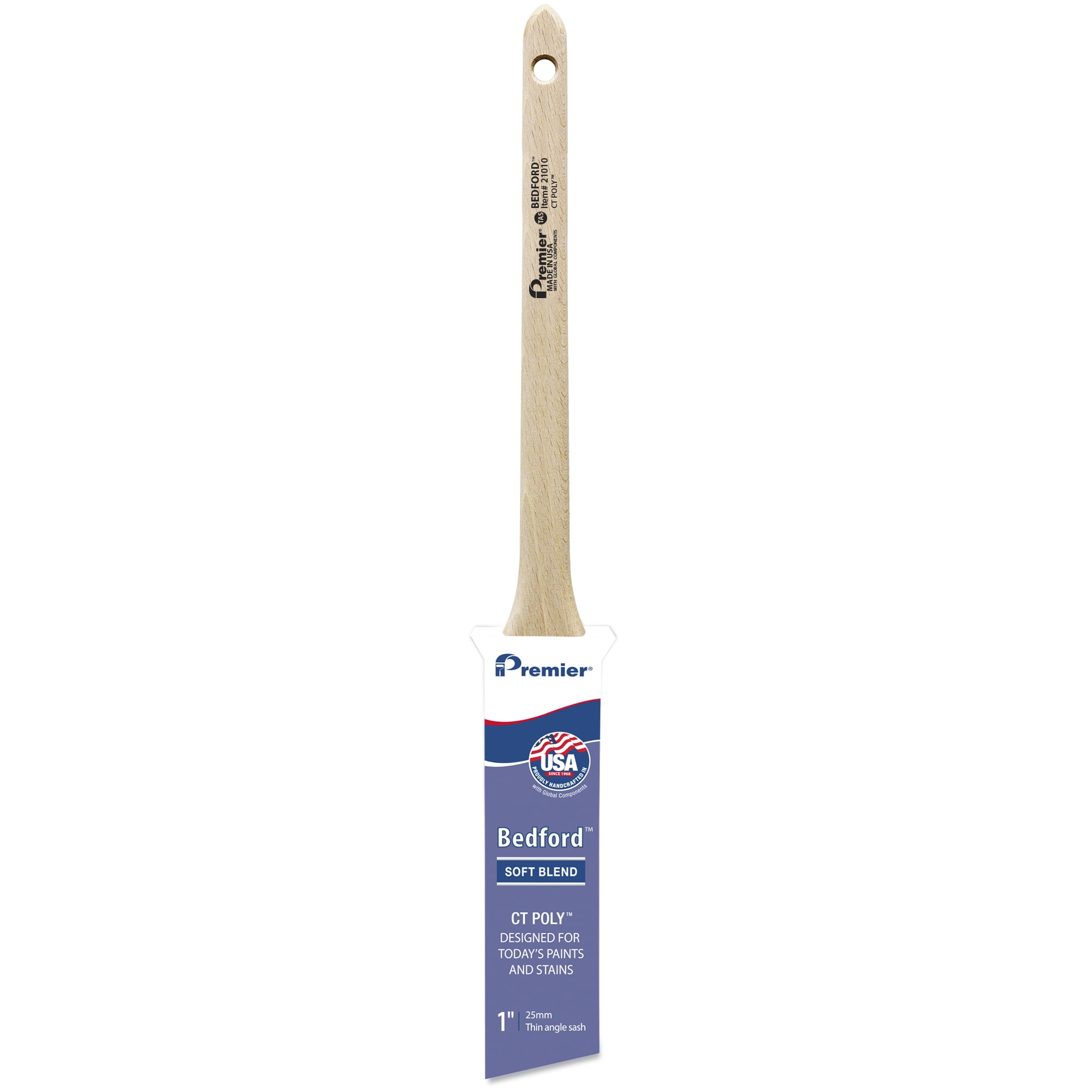 1 in. Bedford CT Poly Thin Angle Sash Household Paintbrush, Polyester ...
