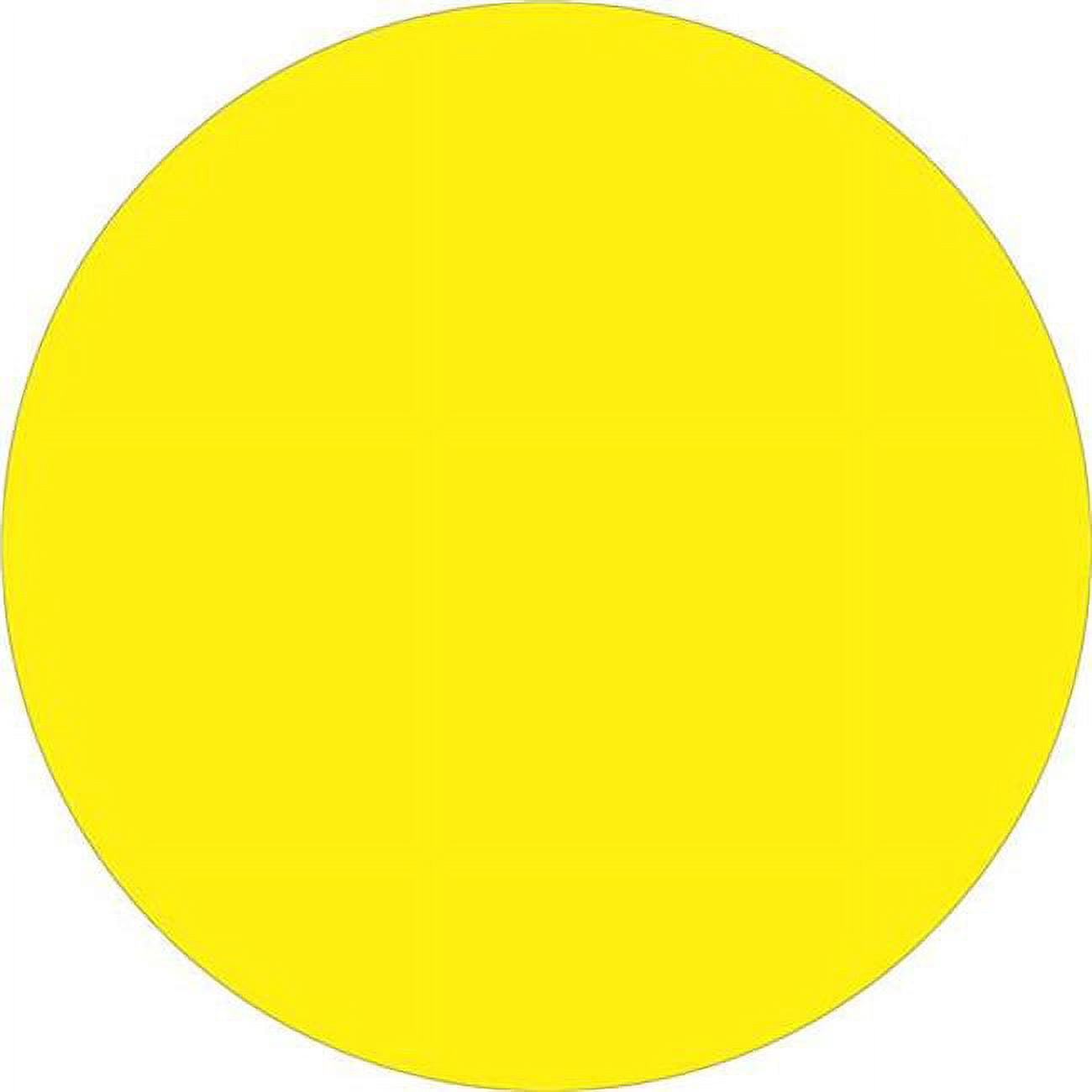 1 in. Circle - Fluorescent Yellow Removable Labels - Roll of 500 ...