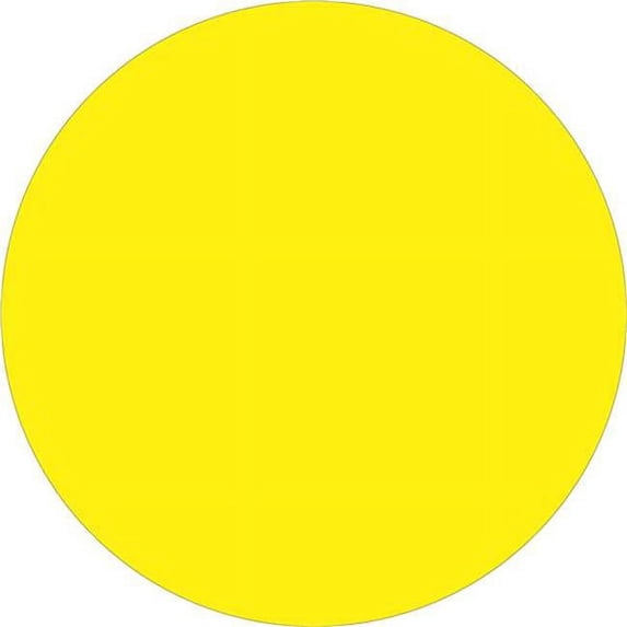 1 in. Circle - Fluorescent Yellow Removable Labels - Roll of 500 ...