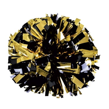 Chassé Metallic Cheerleading Poms - Shiny Metallic Cheer Pom with Baton ...