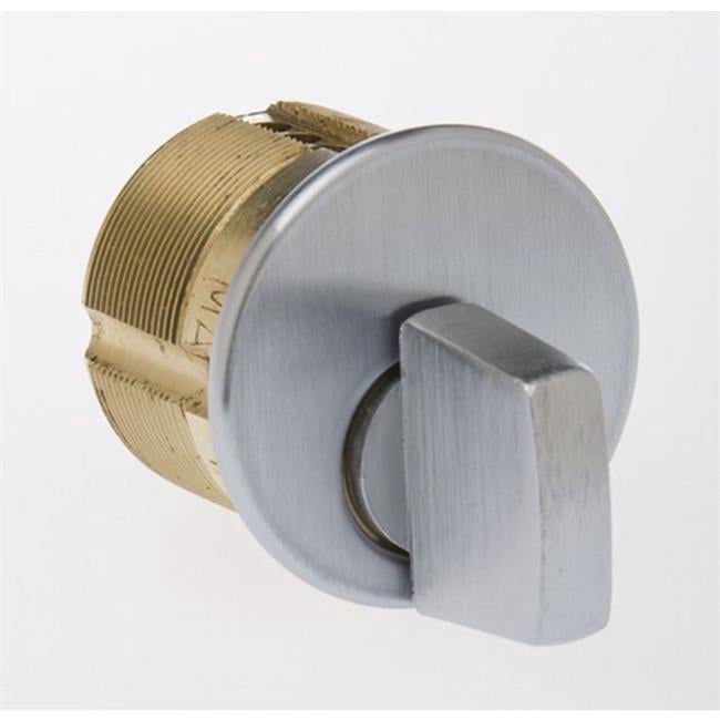1 in. Turn Knob Mortise Cylinder with Adams Rite Cam, Satin Chrome ...