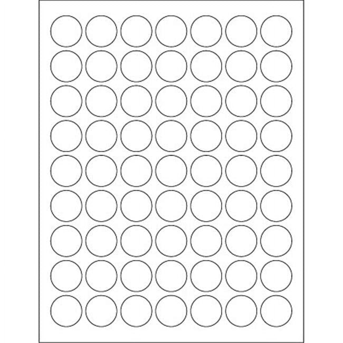 1 in. White Circle Laser Labels - Pack of 6300 - Walmart.com