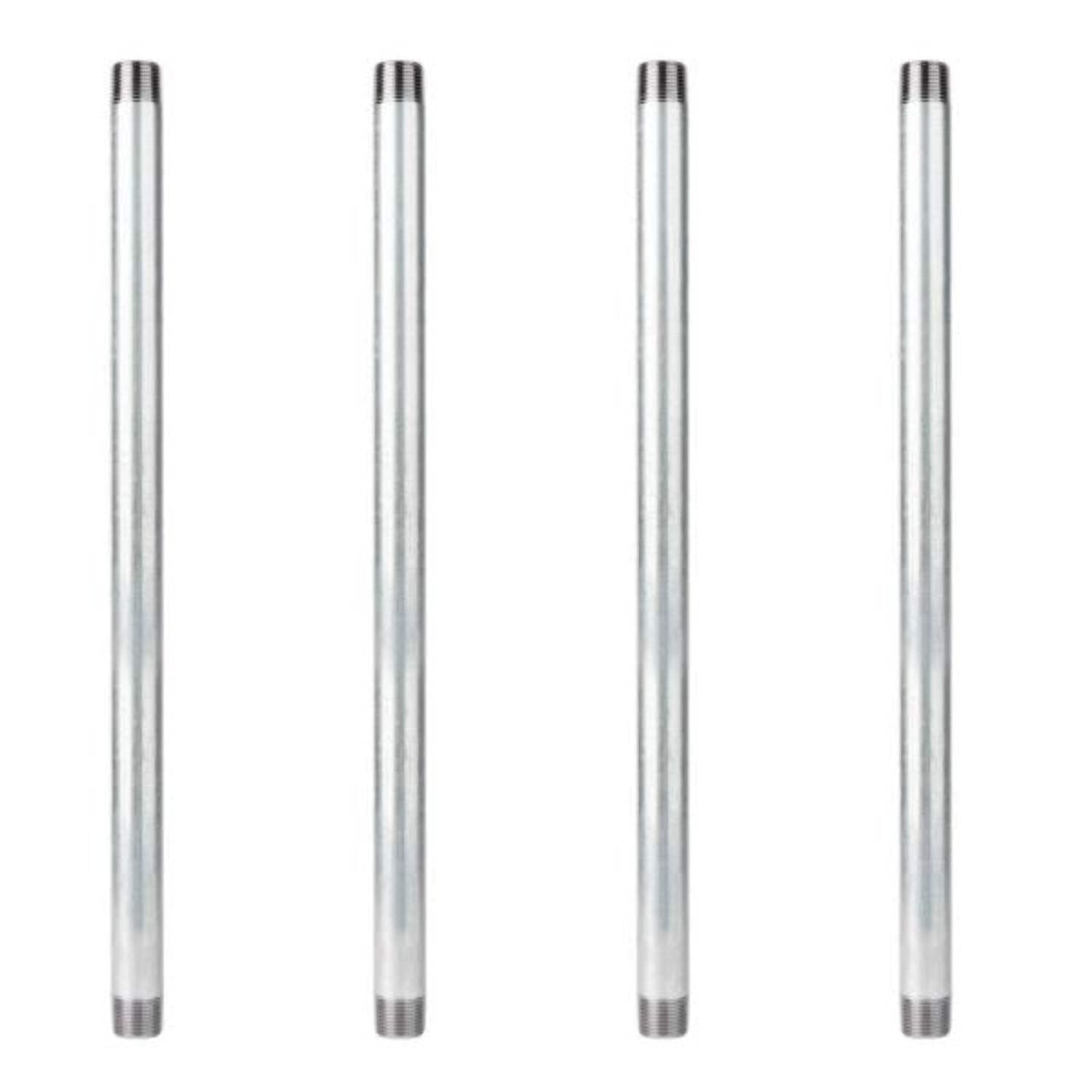 1 in. X 2 Ft. Galvanized Steel Pipe (4-Pack) - Walmart.com