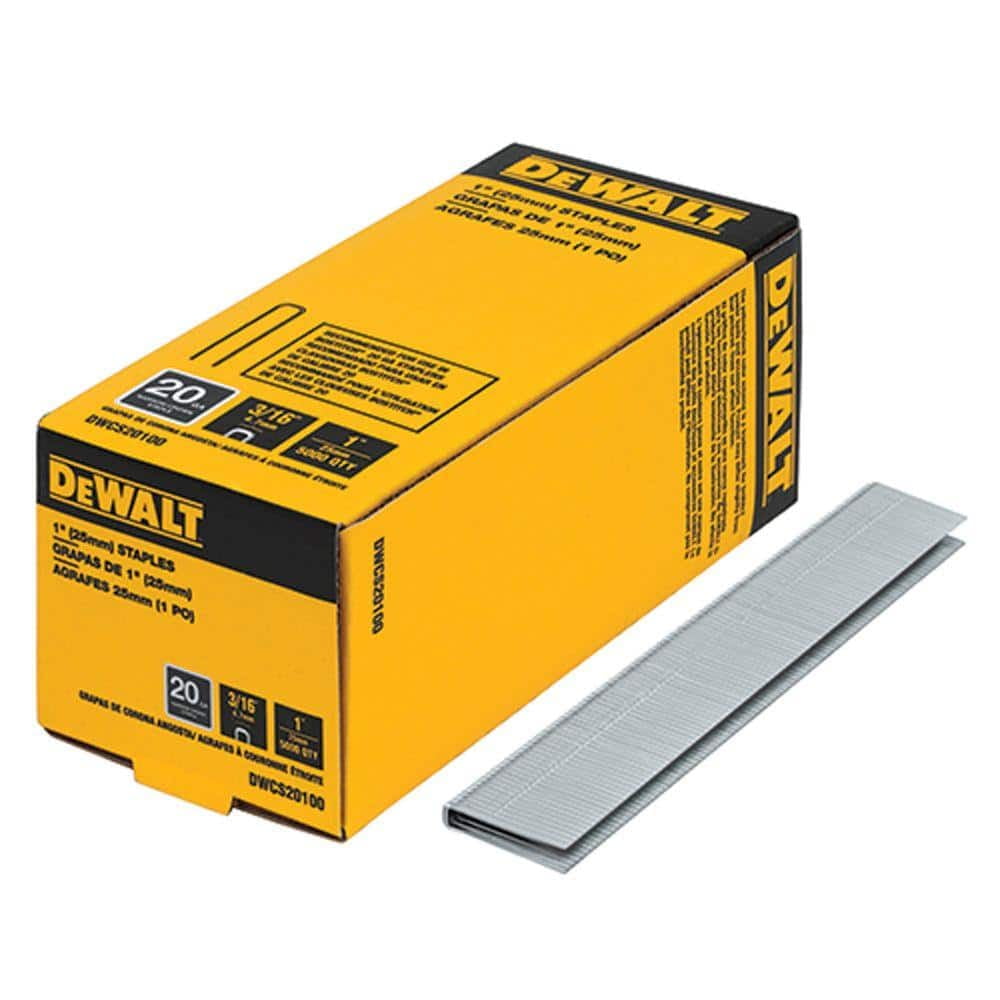 1 in. x 20-Gauge 3/16 in. Crown Glue Collated Hardwood Flooring Staple ...