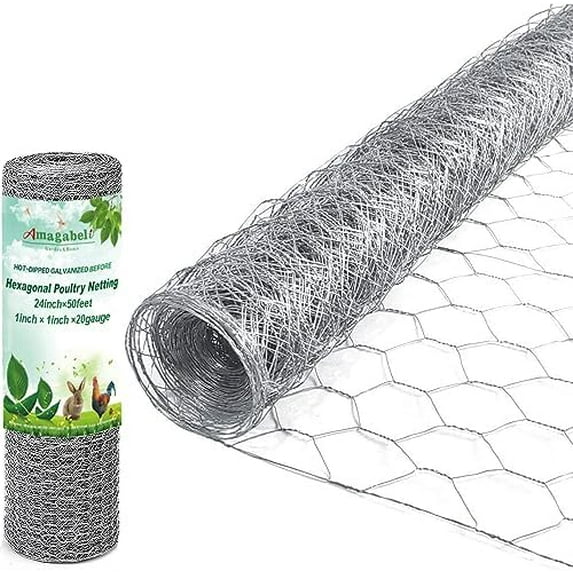 1 inch 24inchx50ft Hexagonal Poultry Netting Galvanized Chicken Wire ...