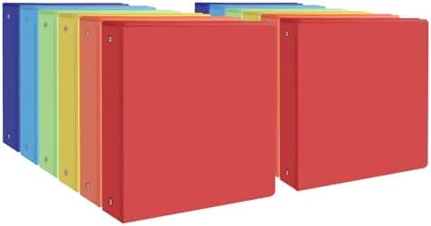 1-inch 3 Ring Binder with 2 Inside Pockets, 1'' Basic Binders Holds US ...