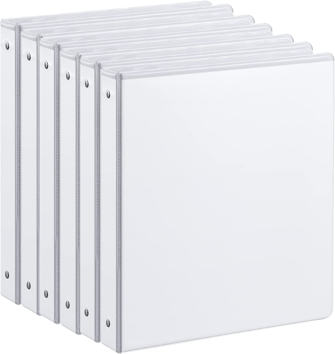 1-inch 3 Ring Binder with 2 Interior Pockets, 1'' Basic Binders Holds ...