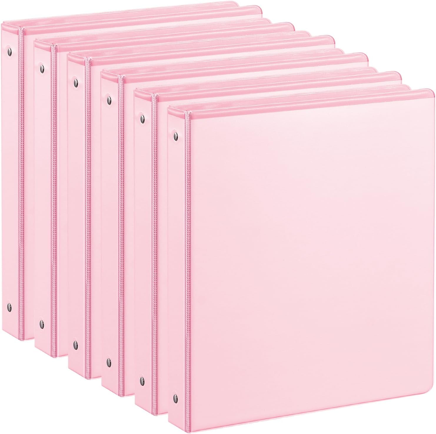 1-inch 3 Ring Binder with 2 Interior Pockets, 1'' Basic Binders Holds US Letter Size 8.5'' x 11 ...