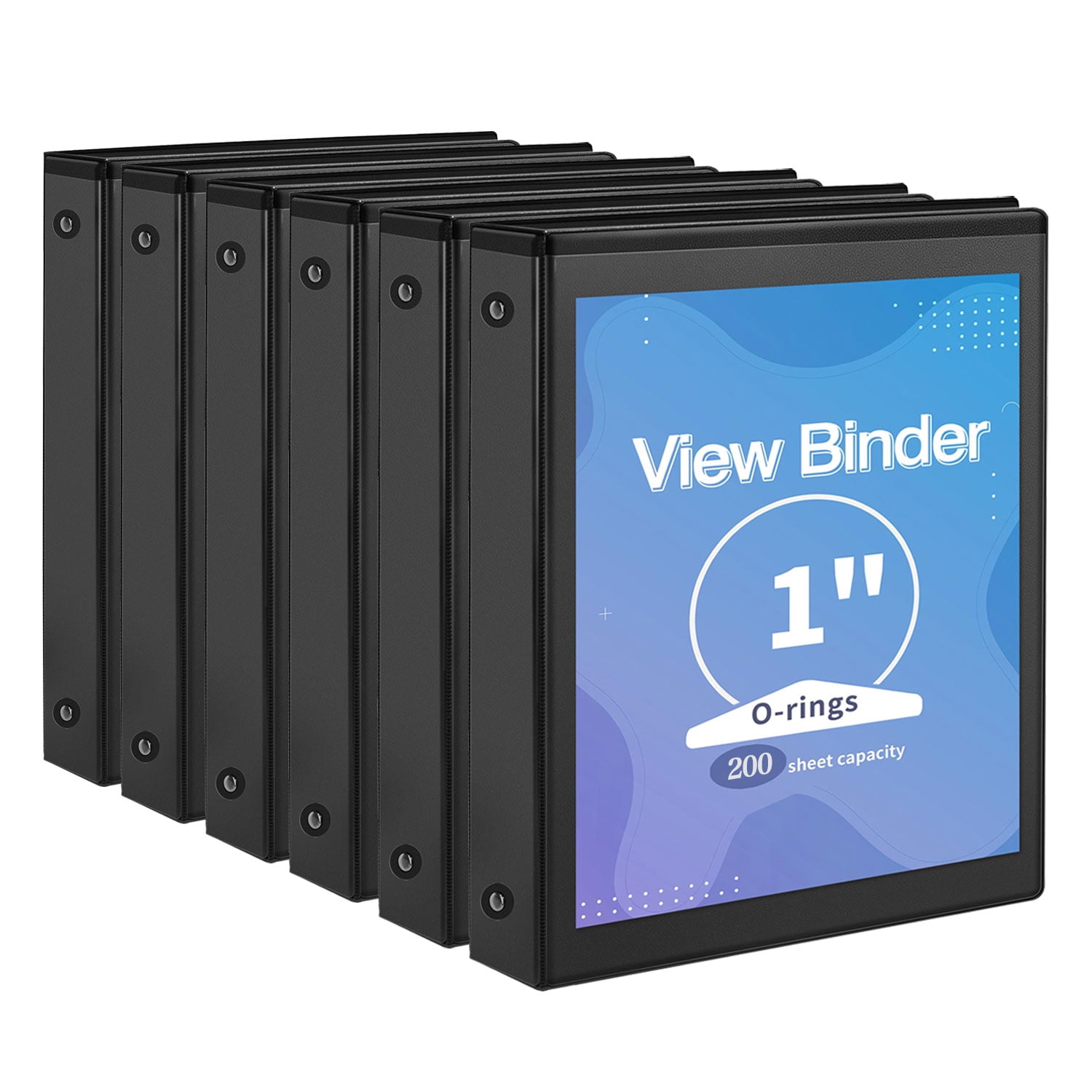 1 inch 3 Ring Binder View Binders Holds 200 Sheets Letter Size 8.5'' x ...