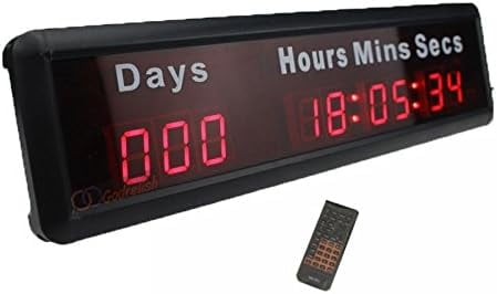 1-inch 9Digits LED Event Timer Countdown/up Clock with Days Hours Mins ...