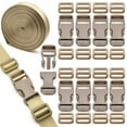 1 inch Buckles Straps Set with 10 Yards Nylon Webbing Strap,10 pcs Quick Side Release Plastic ...