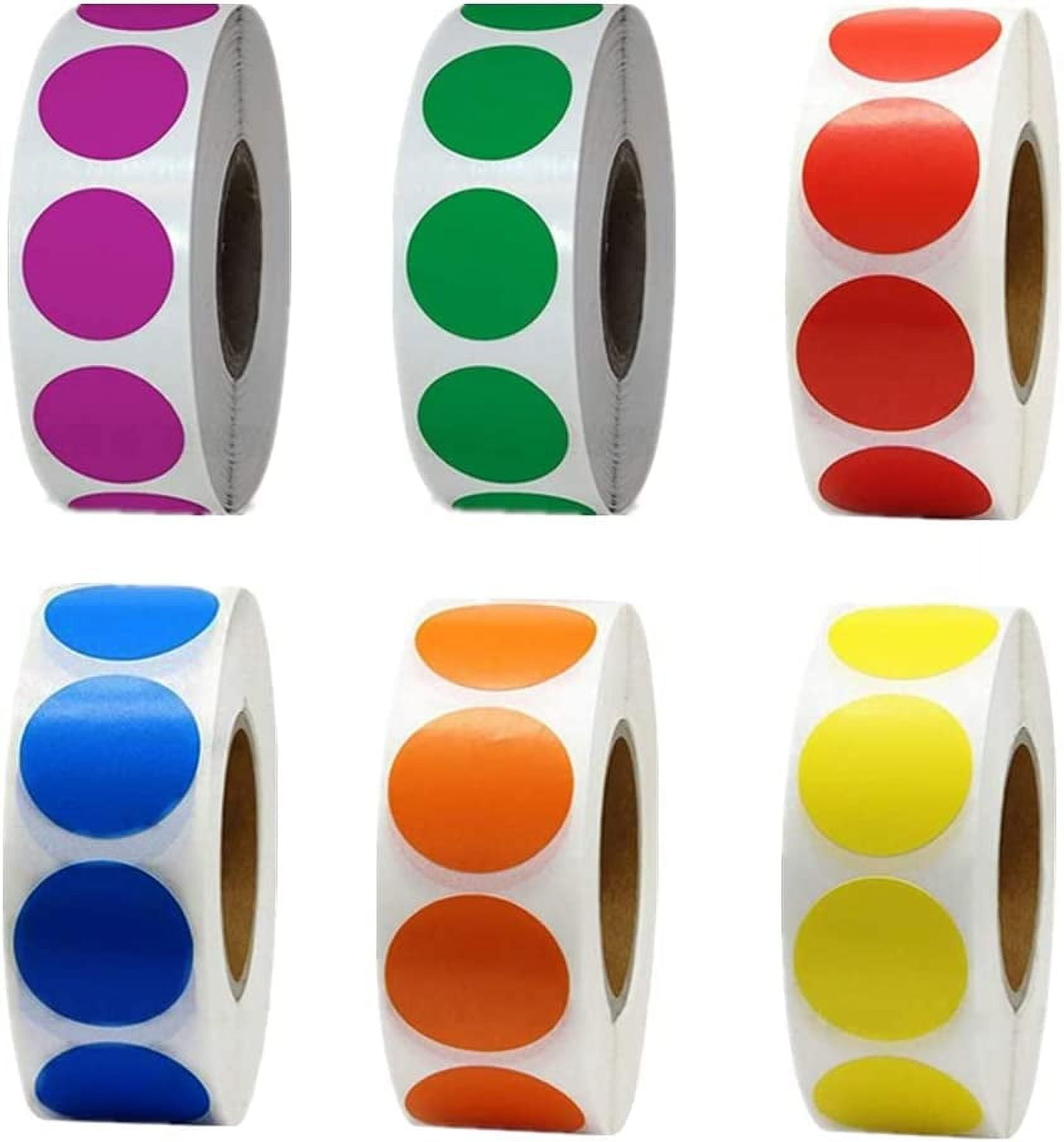 1 inch Color Coded Label Garage Sticker Blank Yard Price Sticker Round ...