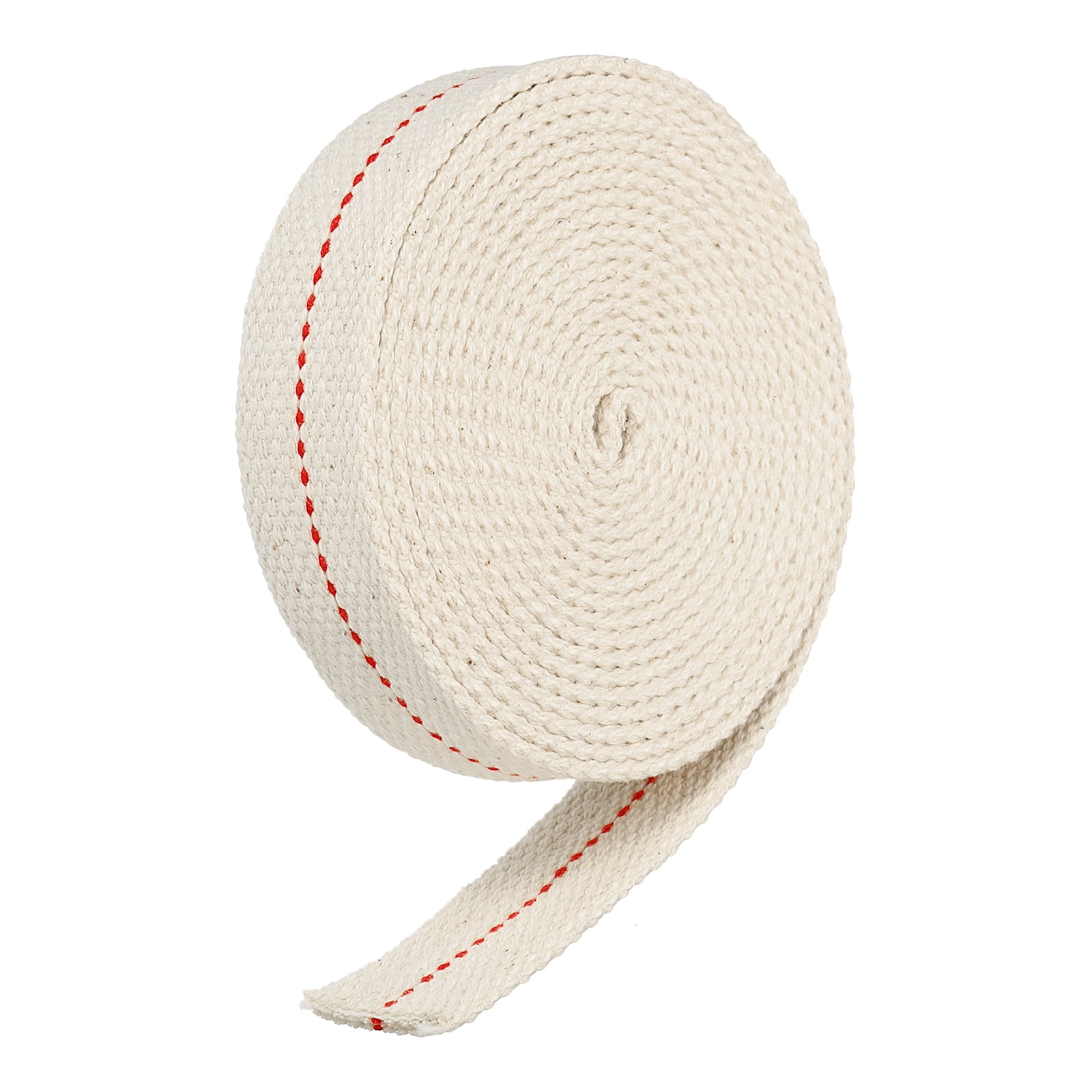 Uxcell 1 inch Flat Wide 3 Meter/10Ft Long Cotton Oil Lamp Wick with Red ...