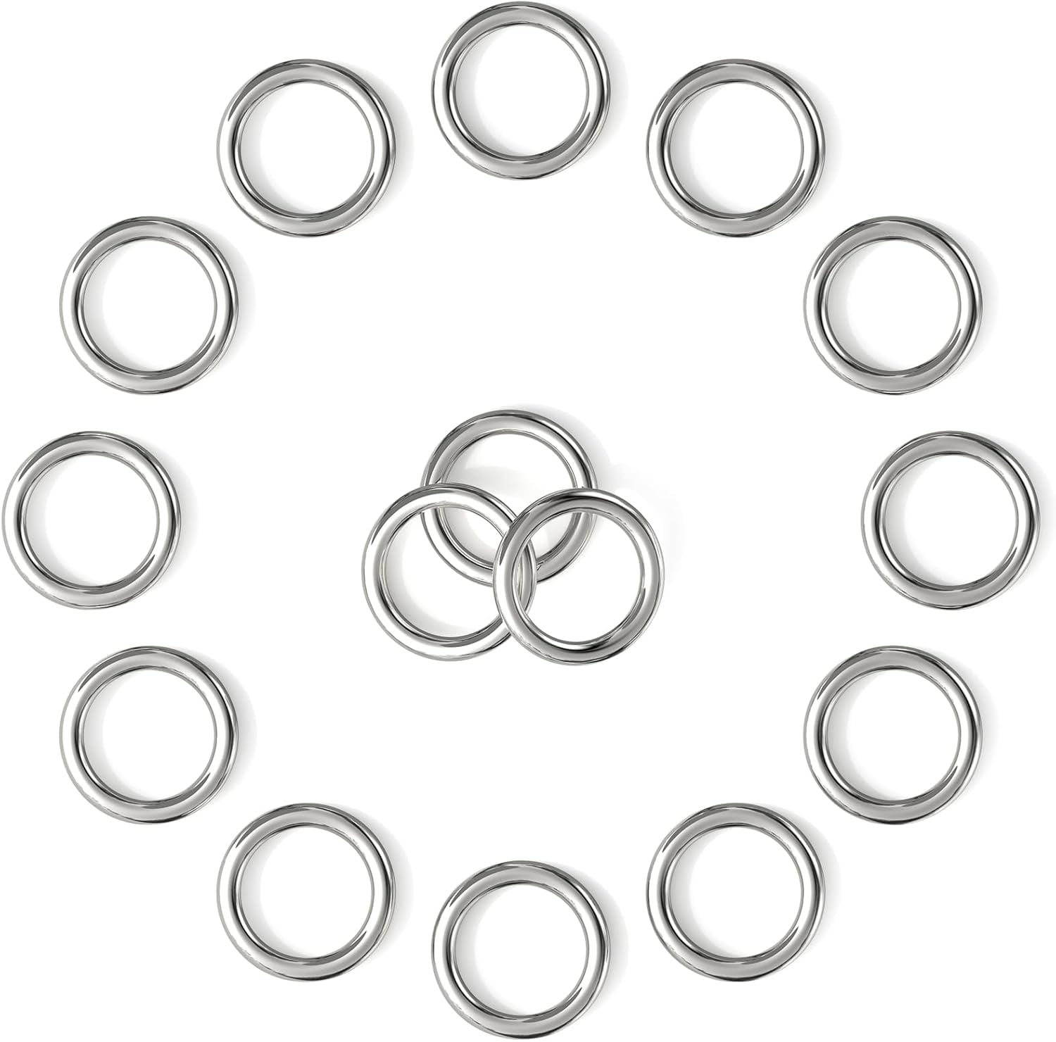 1 inch Metal O Rings, Stainless Steel Round Ring Buckles, Solid Welded ...