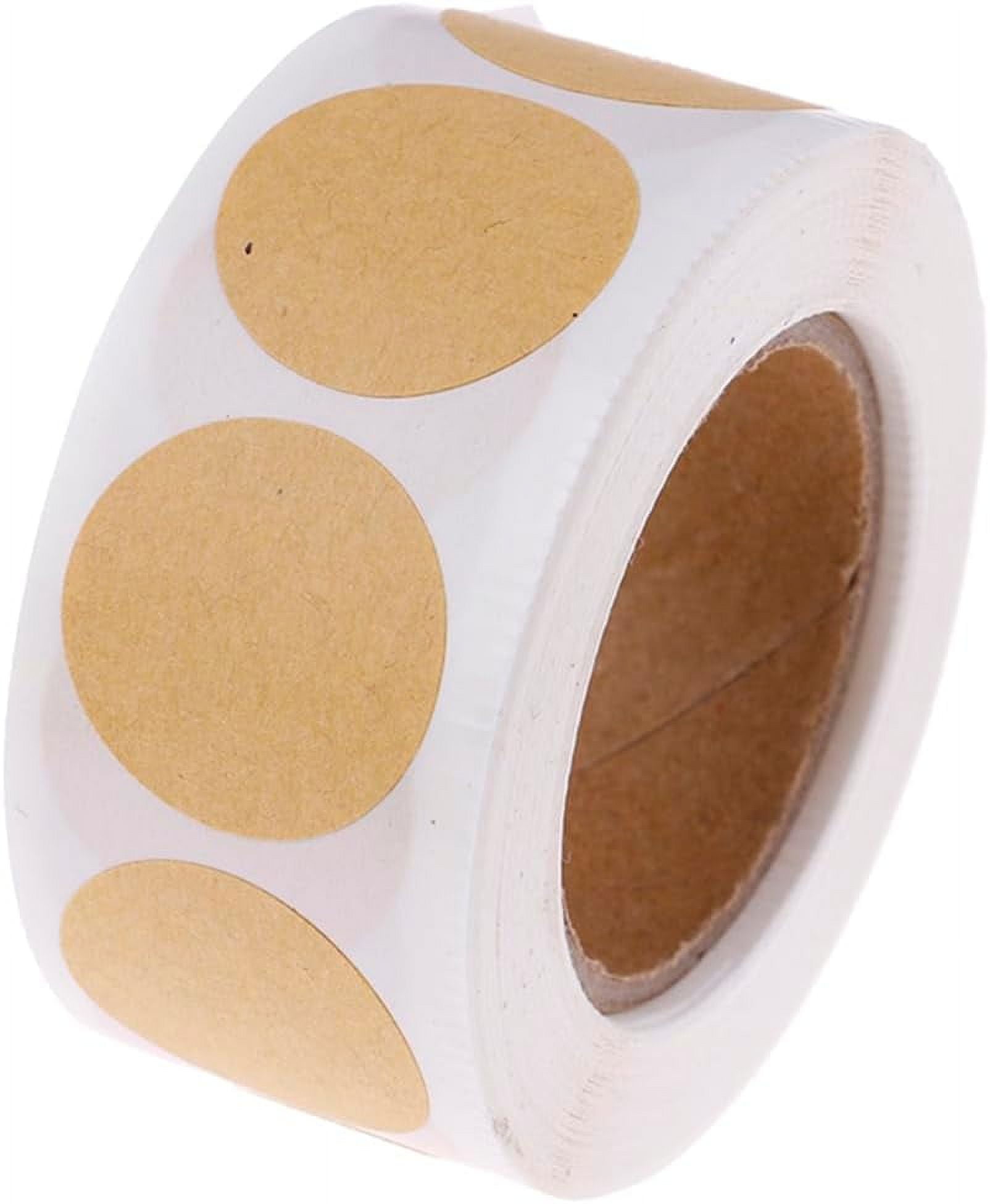 1 inch Round Brown Kraft Stickers Writable Natural Brown Kraft Stickers ...