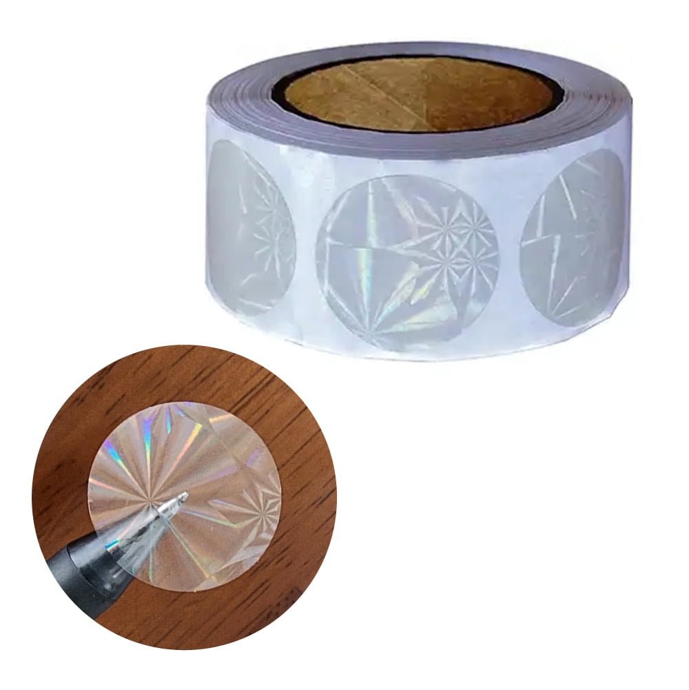 1 inch Round Clear Sealing Stickers. 1000 pcs Transparent Wafer Circle ...