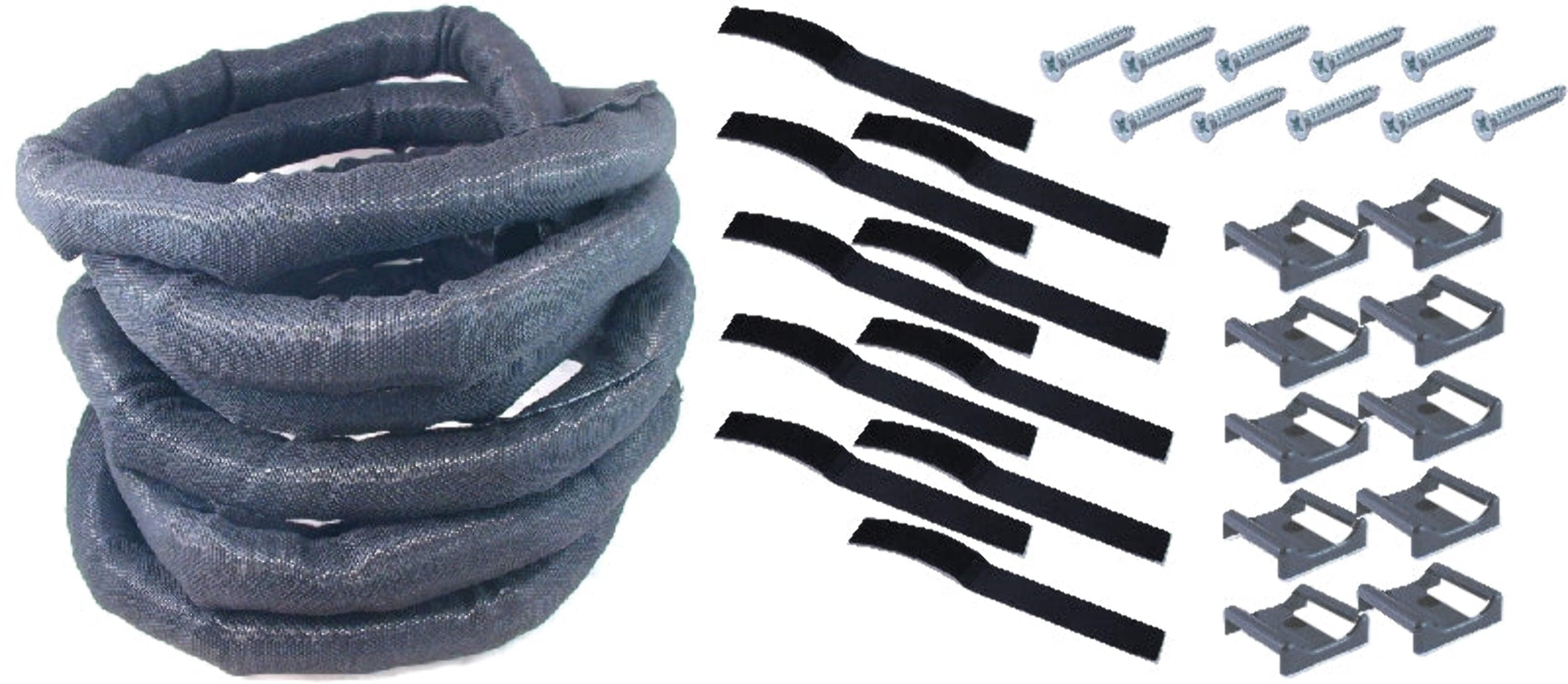 1 inch SNAKESKIN Cable Management Kit - Black - 20 ft Contractor Pack ...