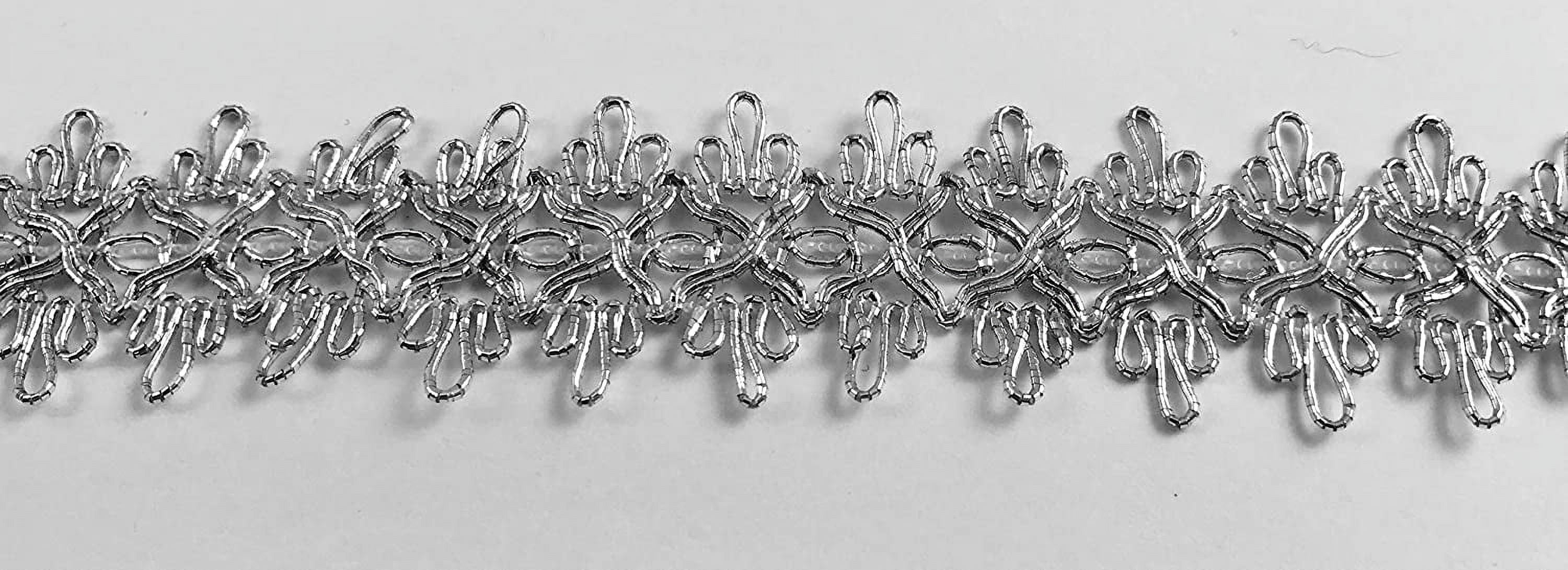 1 inch Silver Metallic Gimp Trim 10 Yards - Walmart.com