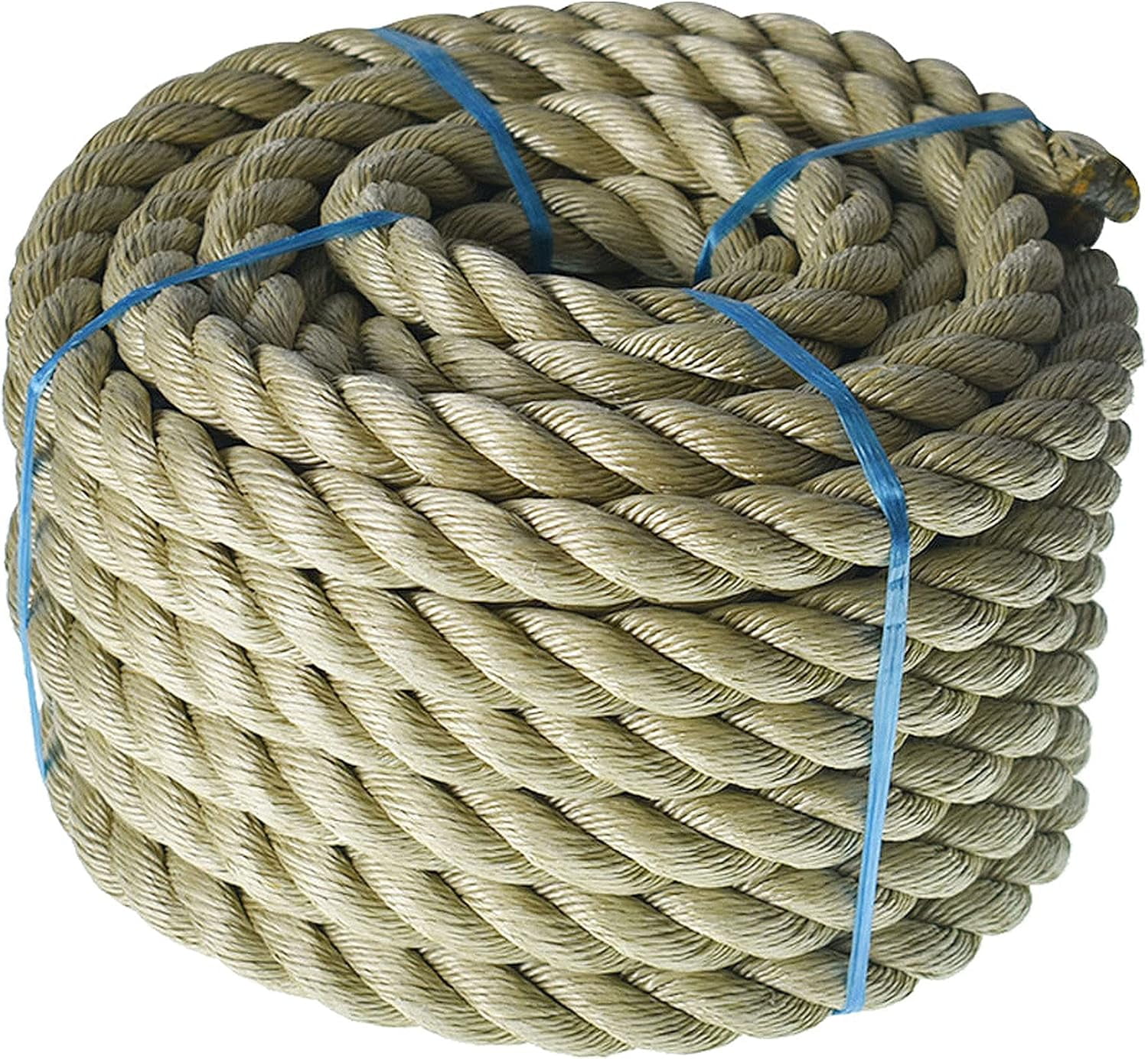 1 inch x 50 feet Twisted ProManila Rope Cordage, UnManila 3 Strand ...