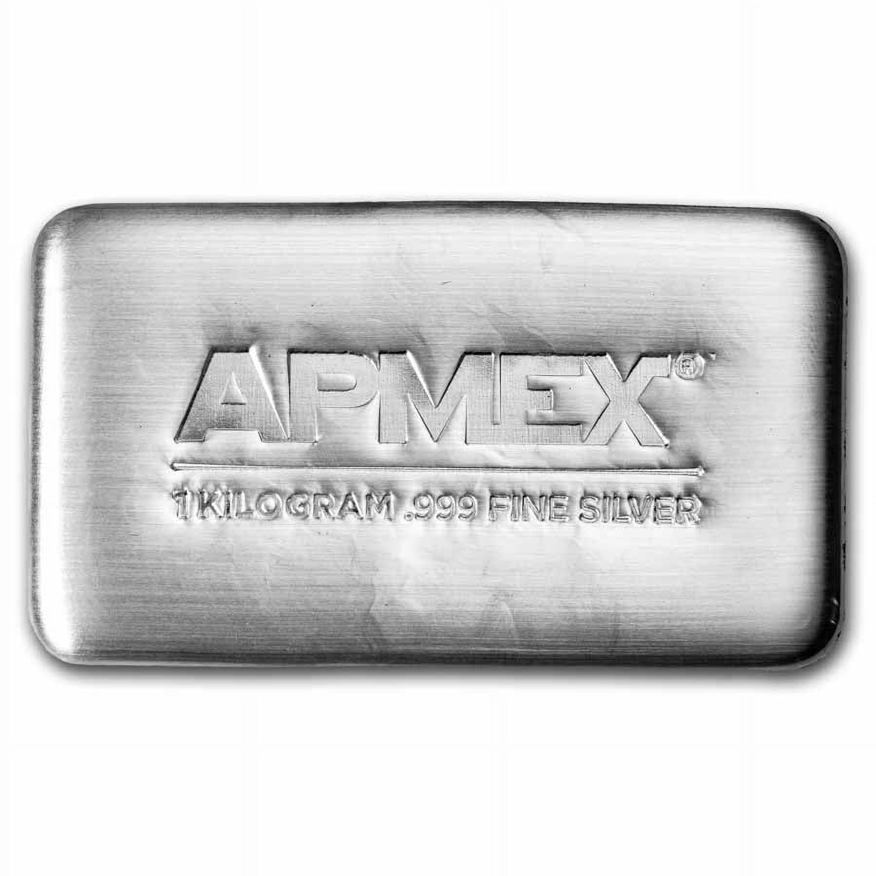 1 kilo Cast-Poured Silver Bar - APMEX - Walmart.com