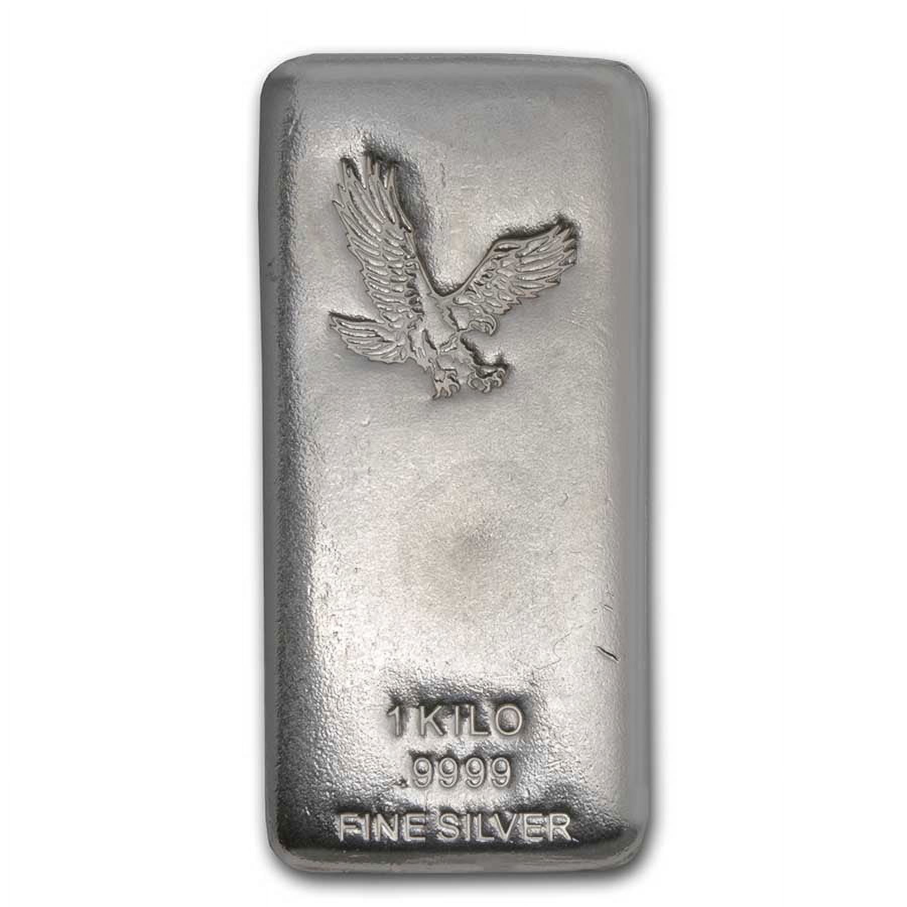 1 kilo Pure Precious Metals Silver Bar - American Bald Eagle, 32.15 oz ...
