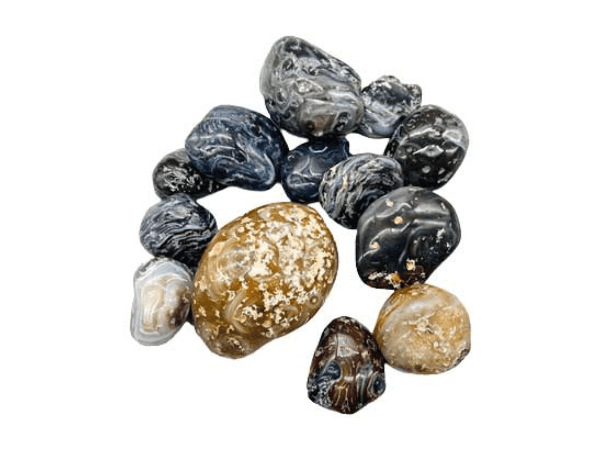 1 lb Enhydro Agate Tumbled Stones - Walmart.com