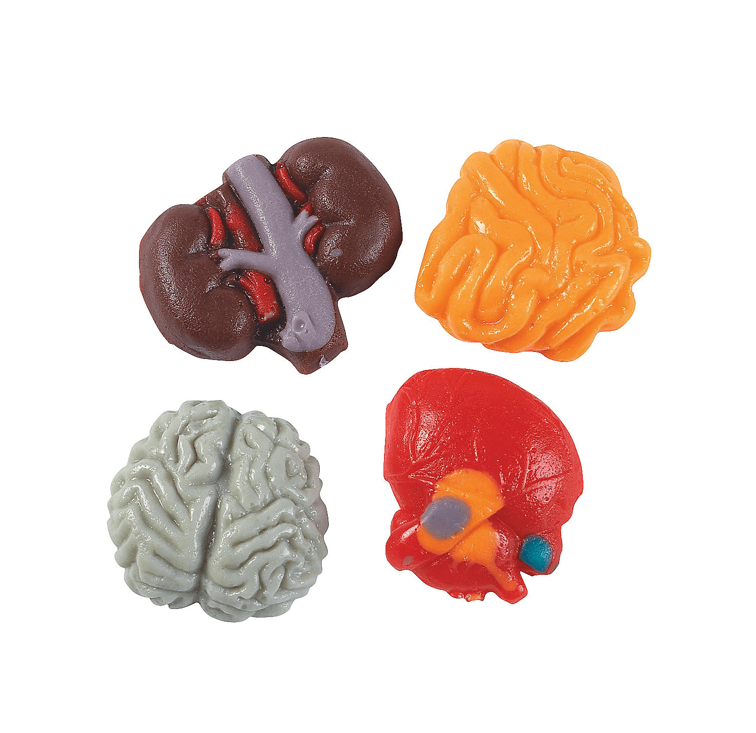 1 lb Gummy Body Parts Halloween Candy, 38 Pieces – Fruity, Multicolored ...