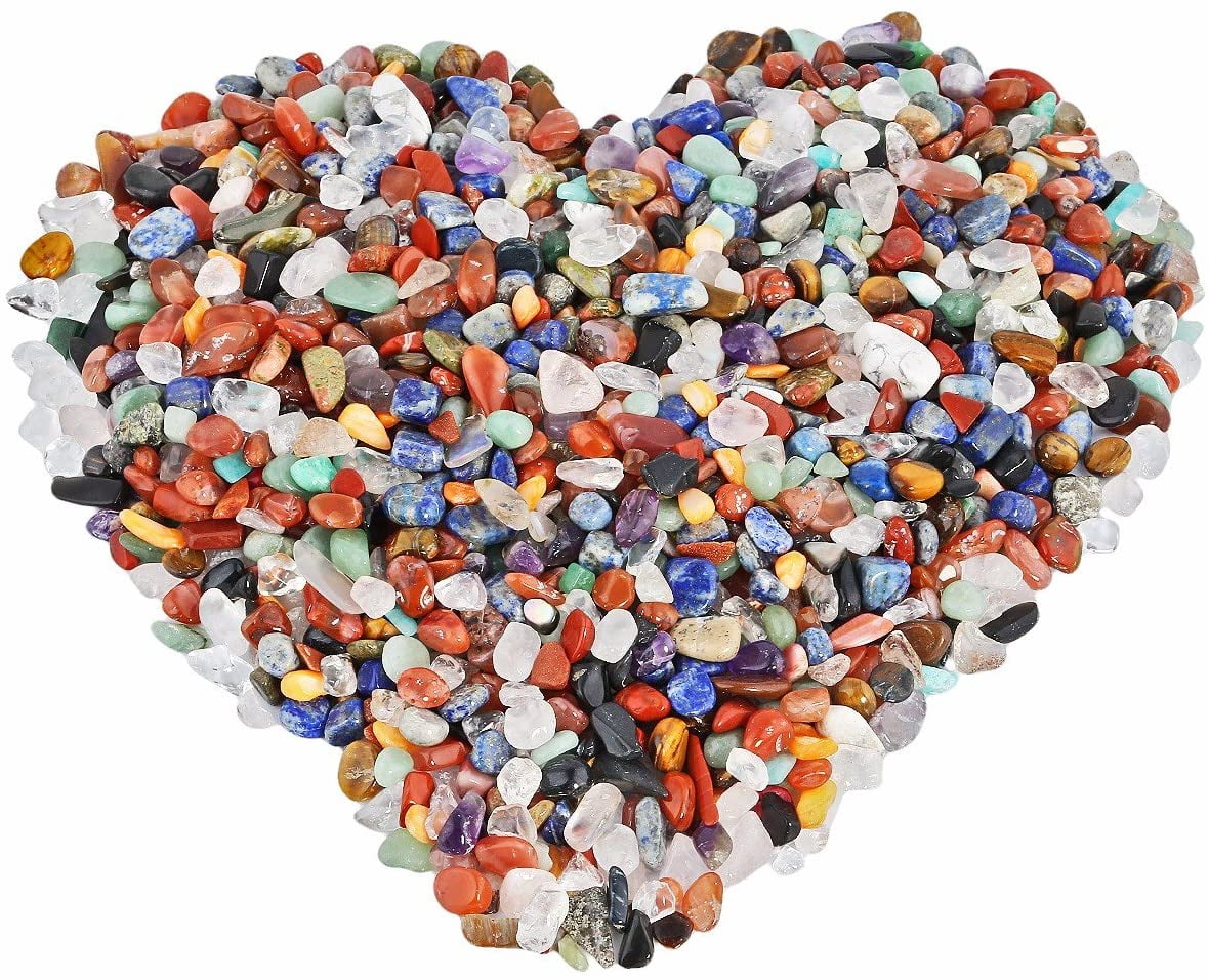 1 lb Mixed Stones Tumbled Chips Crushed Stone Healing Reiki Crystal ...