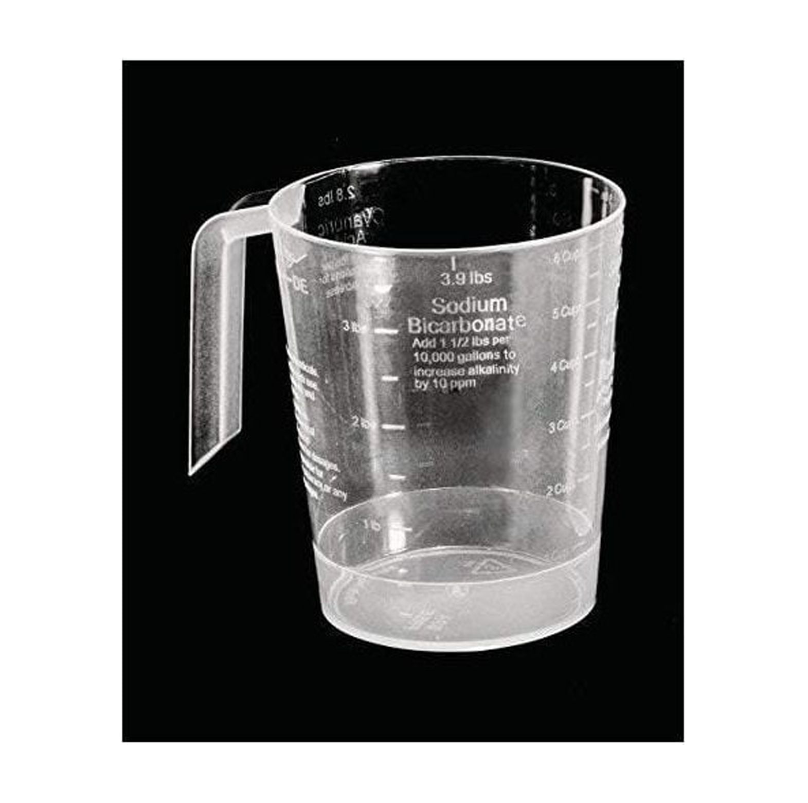 1 lb Pool DE Clear Measuring Cup for Dry Filter Media Powder, Liquid ...