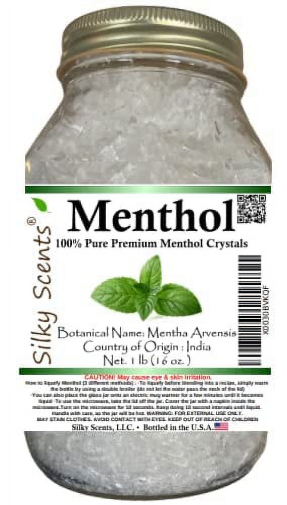 Menthol Crystals 100% PURE ORGANIC - Natural Resealable Bag 1 oz - 25 ...