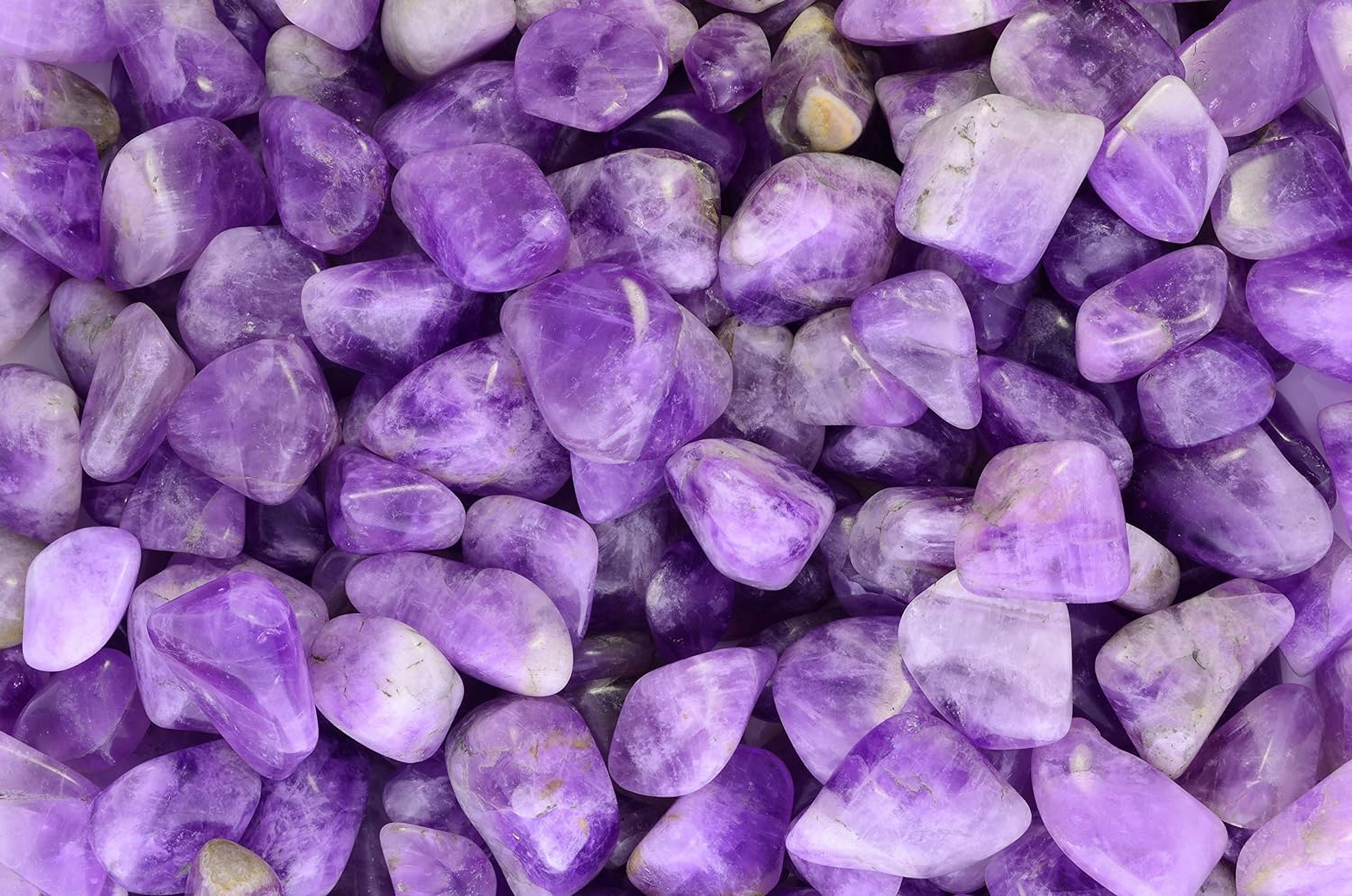 1 lb Tumbled Deep Purple Amethyst Stones from Madagascar - Small - 0.75 ...