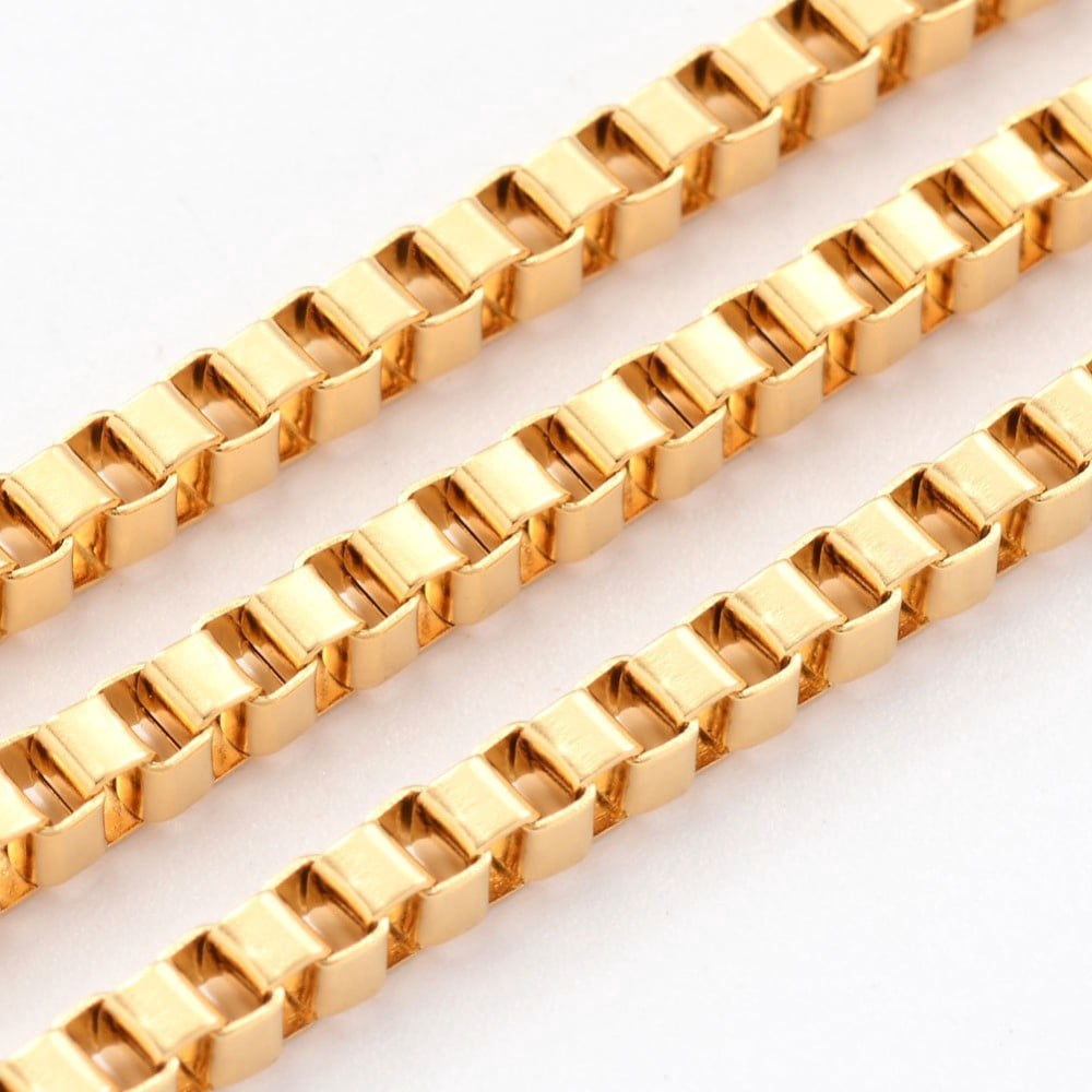 1 m 3.28 Feet Ion Plating(IP) 304 Stainless Steel Venetian Chains box ...